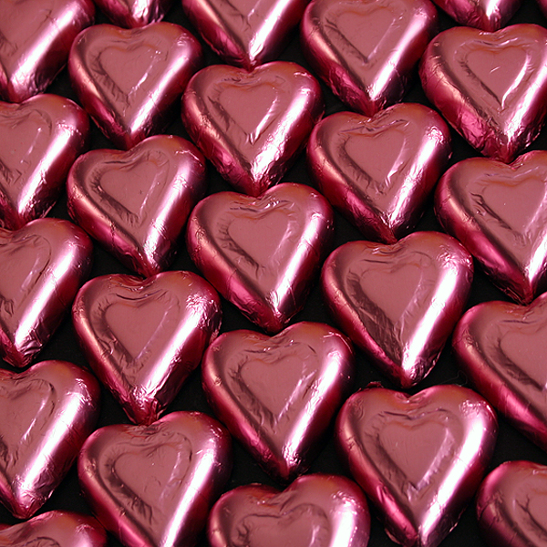 Pink Mini Hearts, Milk Chocolate | Betsy Ann Chocolates
