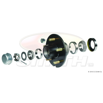Trailer Hub Kit 1" Spindle, 4x4" Stud 1250 Lb Capacity – CE Smith ...