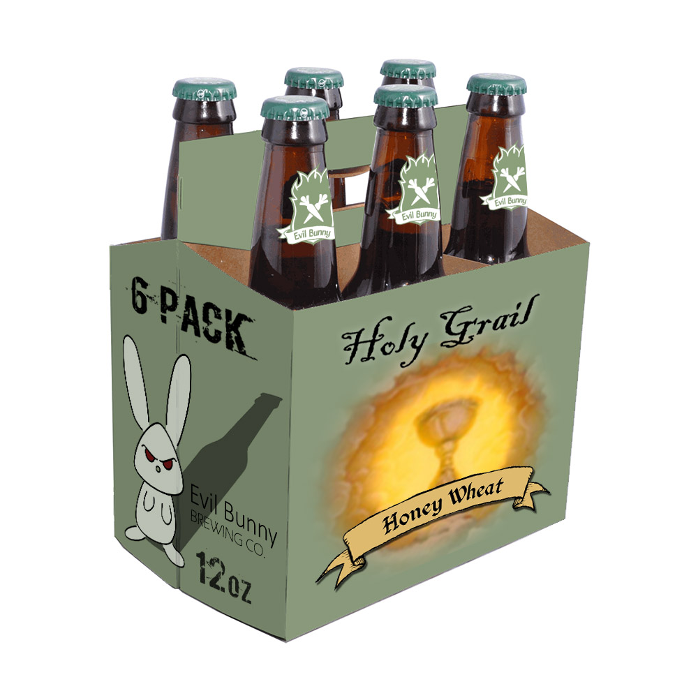 Holy Grail Honey Wheat (6 Pack 12 oz Bottles) – Evil Bunny Brewing ...