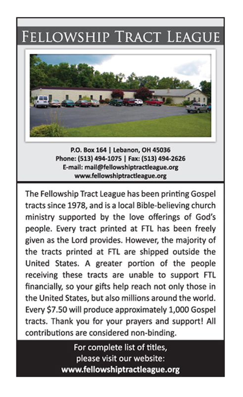 English Tracts – Fellowship Tract League Online Store
