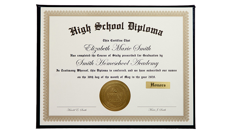 Personalized Homeschool High School Diploma | Graduation Supplies ...