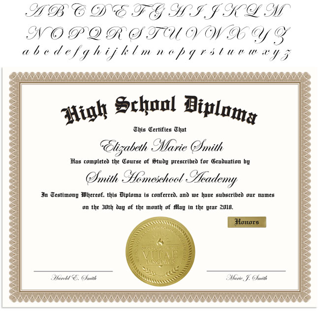 Personalized Homeschool High School Diploma | Graduation Supplies ...