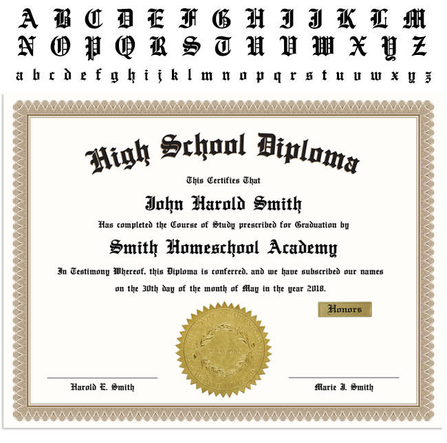 Personalized Homeschool High School Diploma | Graduation Supplies ...