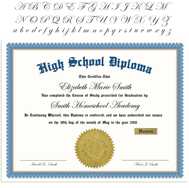 Personalized Homeschool High School Diploma | Graduation Supplies ...