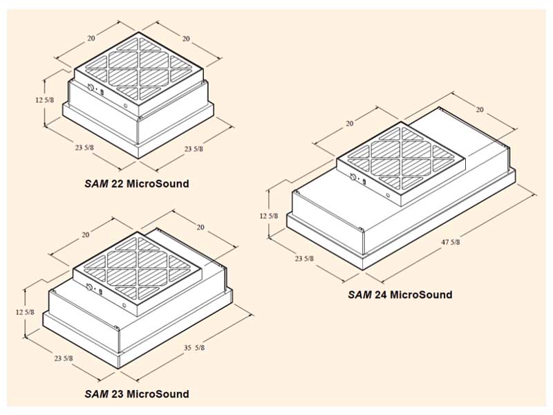 SAM MicroSound GS Room Side Replaceable Fan Filter Units - HEPA Filter ...