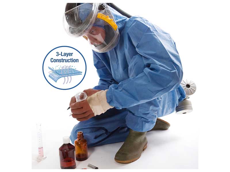 KleenGuard A60 Bloodborne Pathogen & Chemical Splash Protection Zipper ...