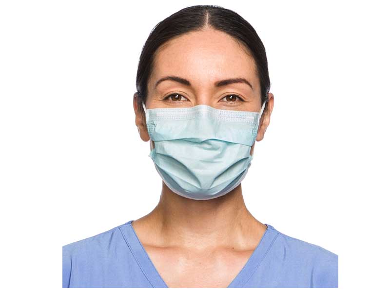 Yellow Pleat-Style with Earloops Procedure Mask