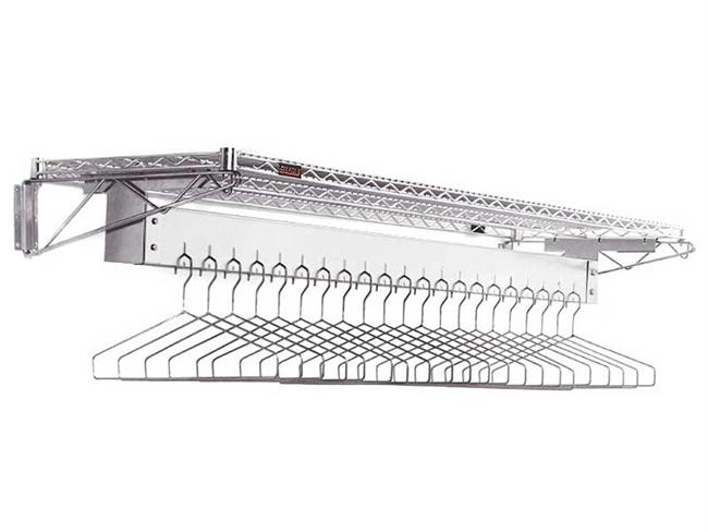 Wall Mounted Gowning Racks with Wire Shelving Components