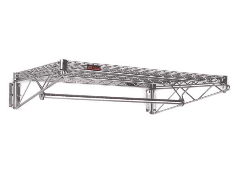 Wall Mounted Gowning Racks with Wire Shelving Components