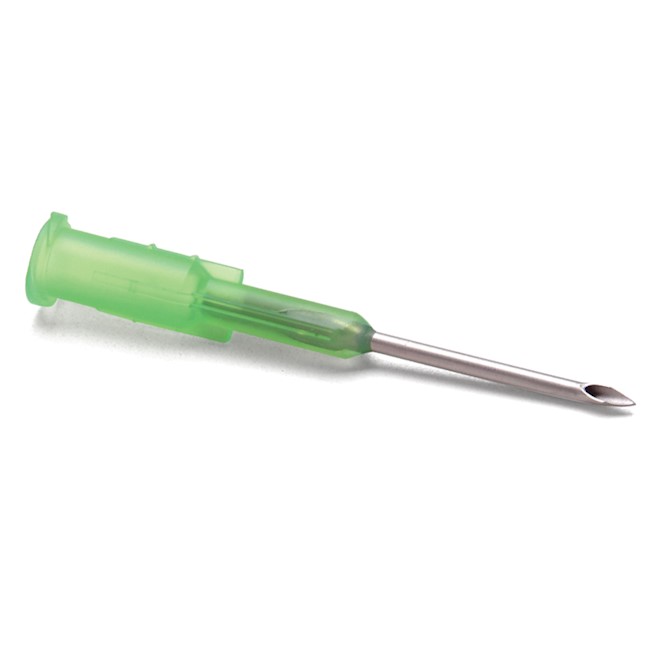16-Gauge 1.5" Green TwoFer Huber-Tipped Vented Needle – MedSafety ...