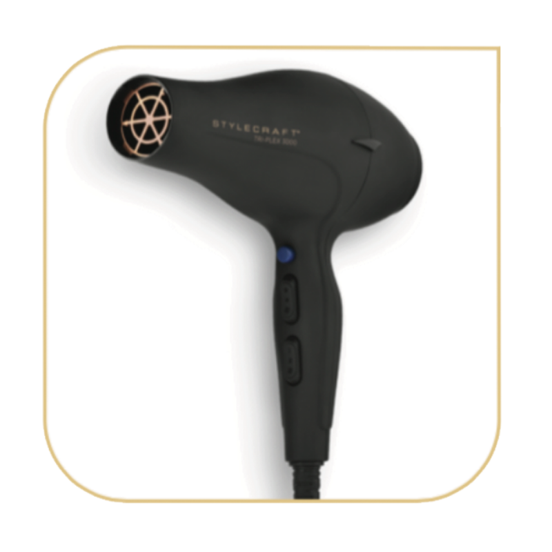 Tri-Plex 3000 - Professional Dryer (Black) (Style Craft) – PA Beauty ...