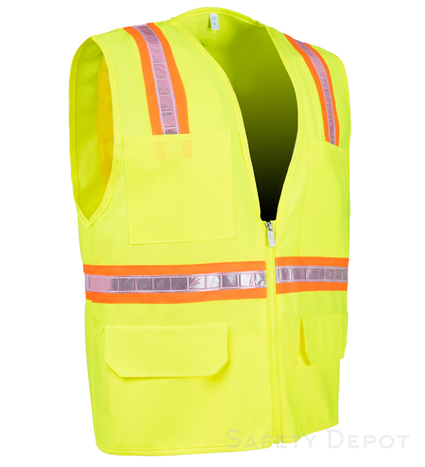 8048A Safety Yellow Safety Vests with Multi-pockets