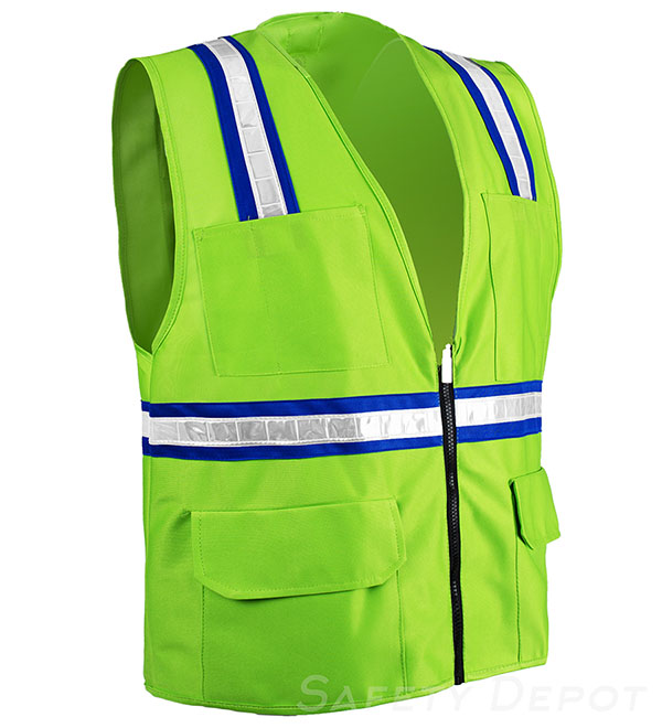 Light Green Reflective Safety Vest 1955A-LTGreen