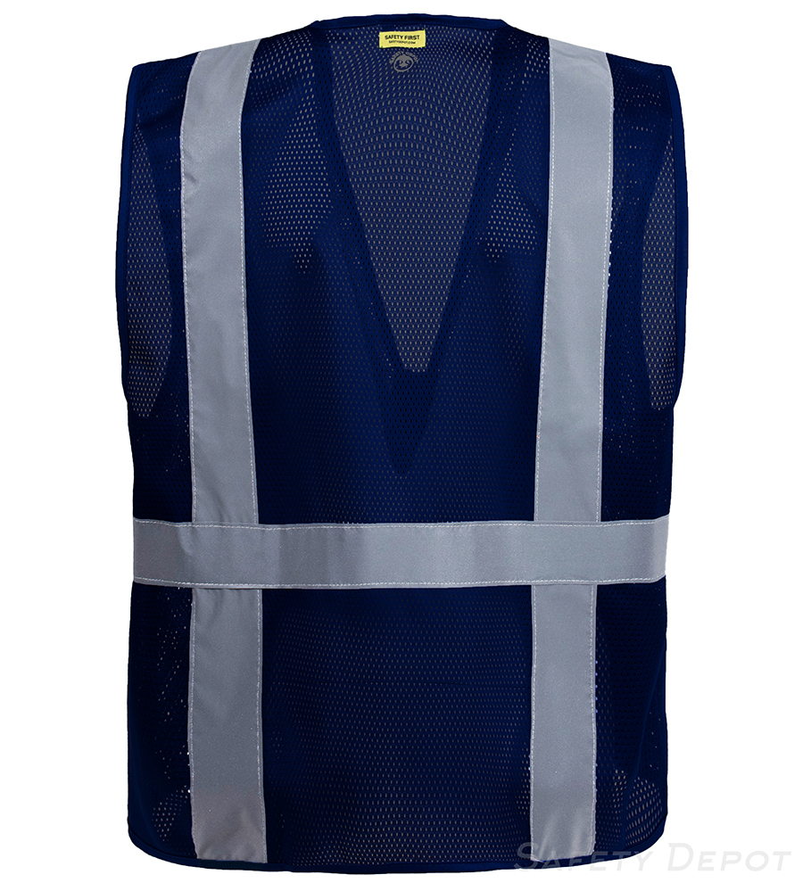 Navy Blue Hi Visible Mesh Safety Vest MSD1001NV