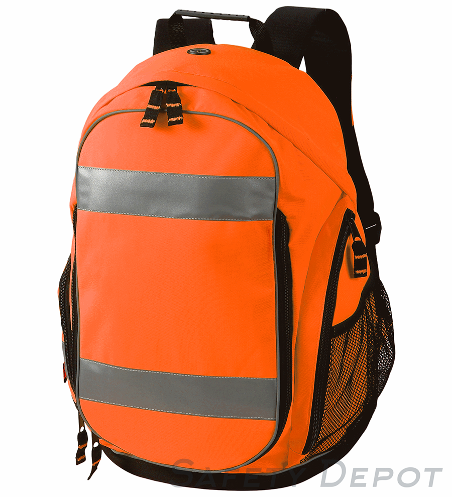 BP63-01 Orange Reflective Backpack