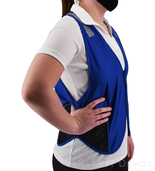 RB180 Royal Blue Reflective Safety Vest with Reflective Piping on Mesh ...