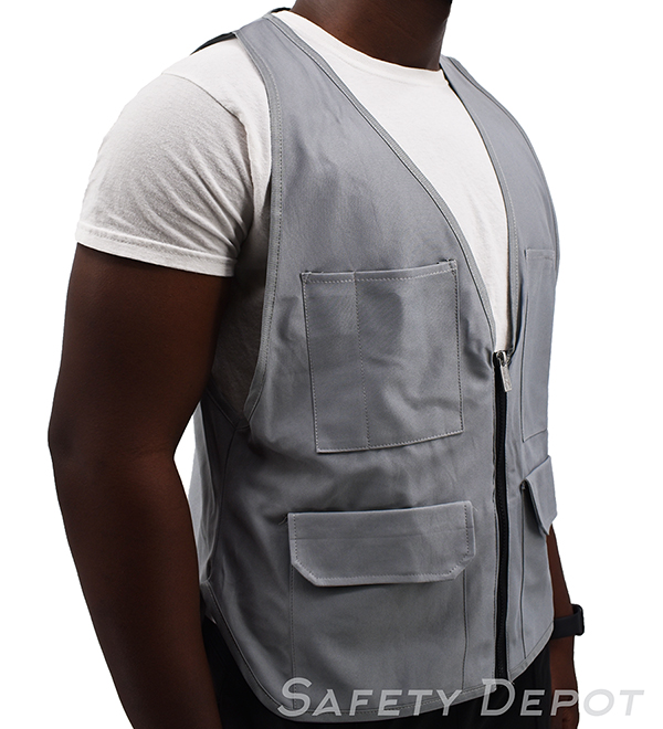 W38B-Gray Unisex Gray Safety Vest
