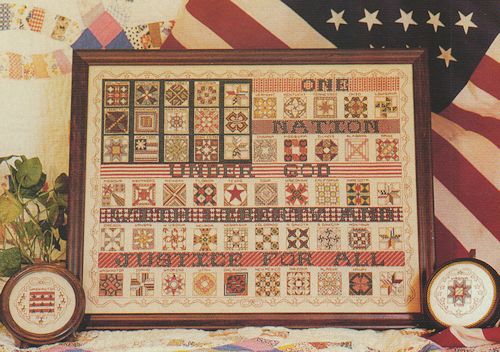 Rosewood Manor - American Flag Quilt Sampler Cross Stitch