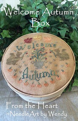 from the heart cross stitch from the heart welcome autumn box cross stitch