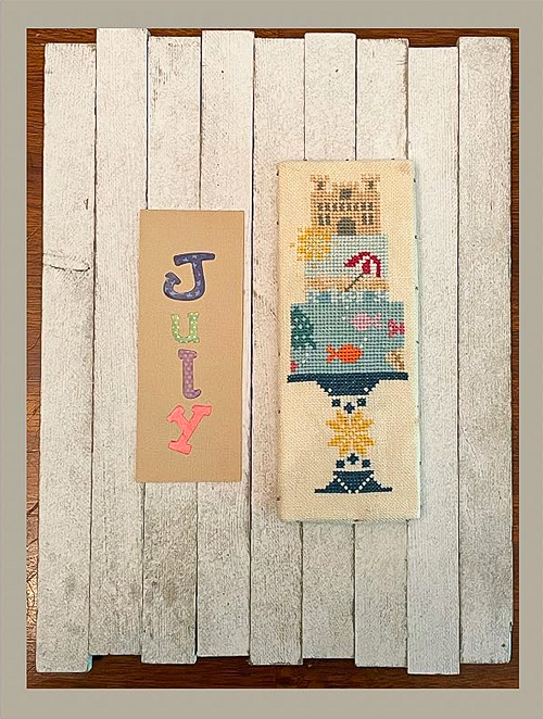 auryTM designs cross stitch quaker birthday cakes july cross stitch pattern