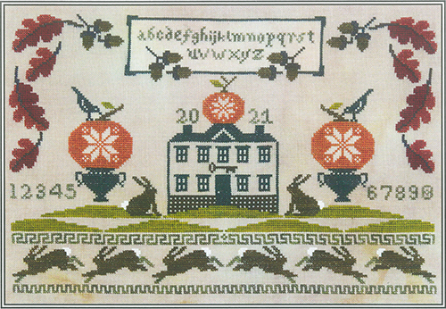 artful offerings cross stitch autumn at bunny hill manor cross stitch ...