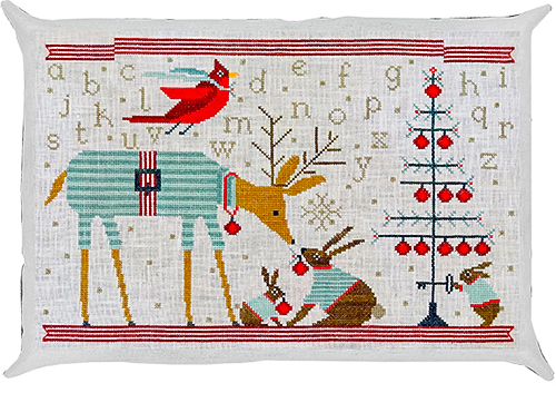 artful offerings cross stitch kind & gentle woodland holiday sampler ...