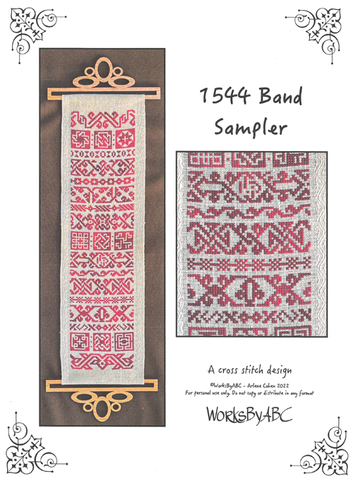 works by abc cross stitch pattern 1544 band sampler cross stitch