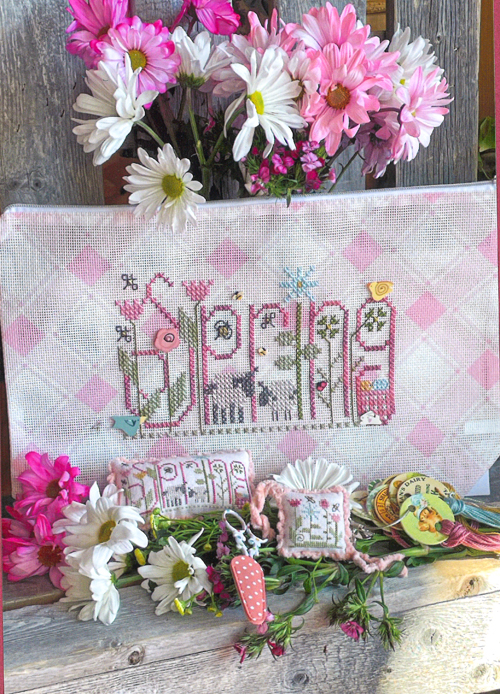 shepherd's bush cross stitch spring bag mad for plaid mesh bag patterns ...