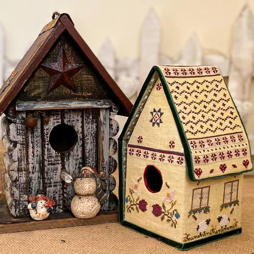 mtv designs cross stitch birdhouse in spring sewing box needlework