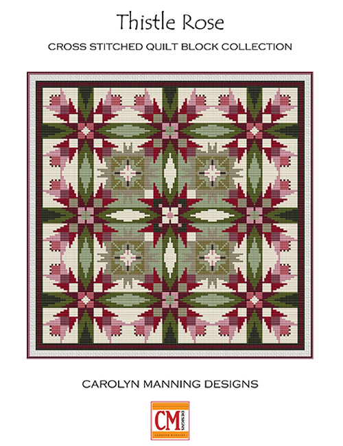 carolyn manning designs cross stitch quilt block collection thistle rose cm designs needlework