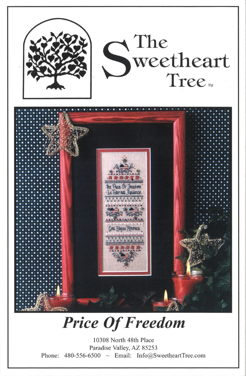 the sweetheart tree cross stitch the price of freedom needlework sandra cox vanosdall