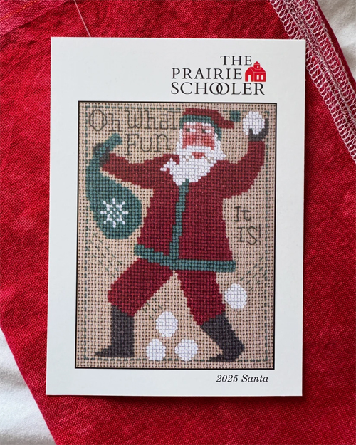 prairie schooler cross stitch prairie schooler santa 2025 schooler ...
