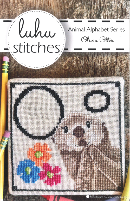 luhu stitches cross stitch animal alphabet series olivia otter stitch ...