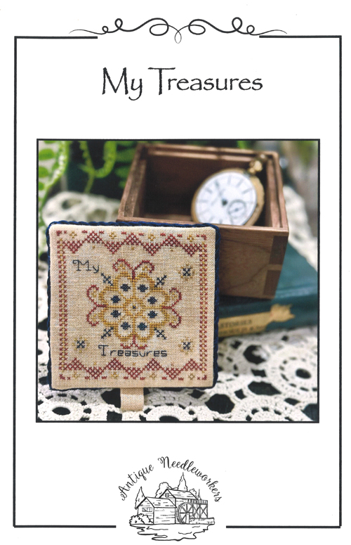antique needleworkers cross stitch my treasures box needlework