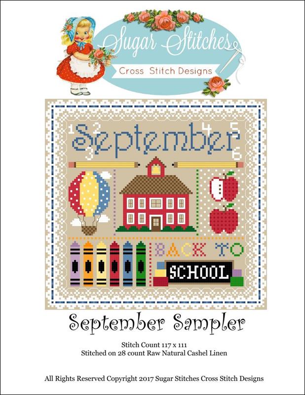 sugar stitches cross stitch designs september sampler sugar stitches