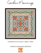 carolyn manning designs garden mornings cross stitch needlework cm ...