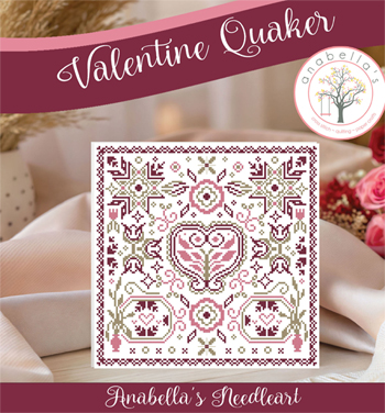 anabella's cross stitch valentine quaker needlework embroidery