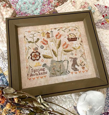 blueberry ridge designs cross stitch spring awakens needlework