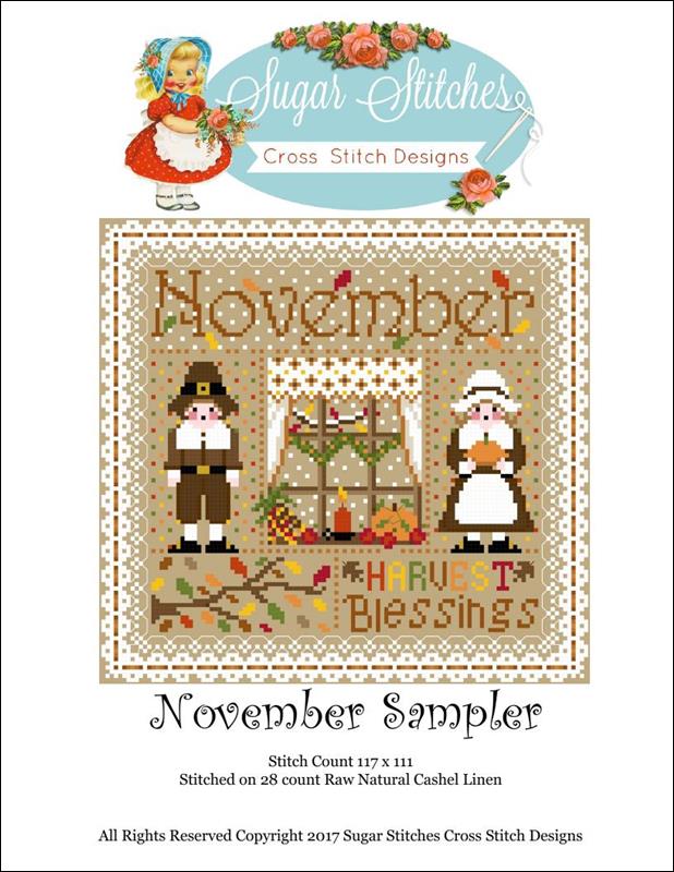 sugar stitches cross stitch designs november sampler sugar stitches
