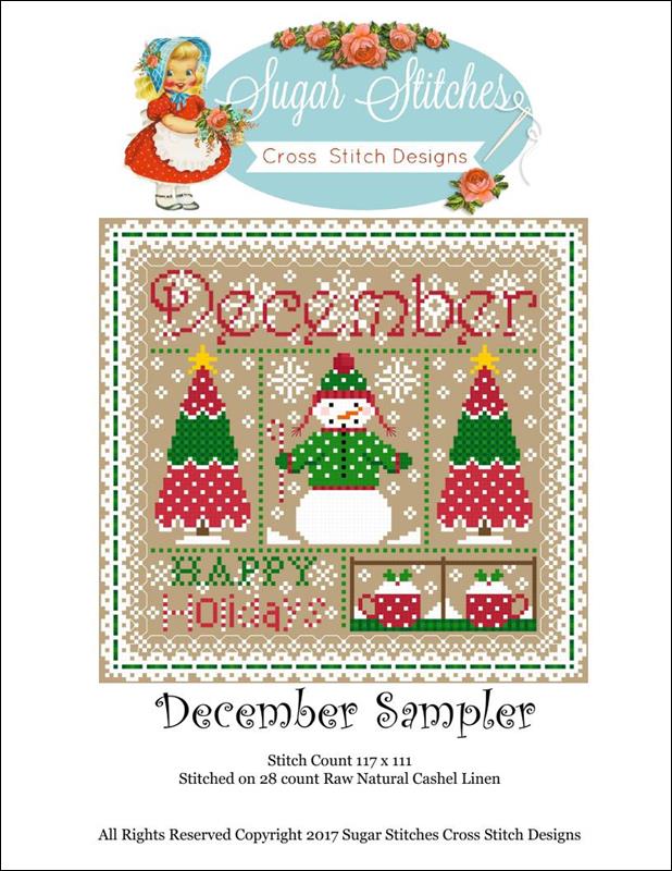 sugar stitches cross stitch designs december sampler sugar stitches