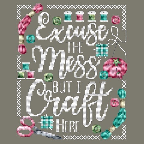 shannon christine designs excuse the mess cross stitch scd shannon ...