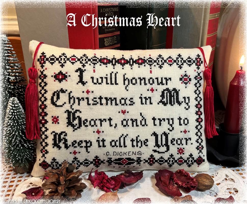 the calico confectionery cross stitch a christmas heart stoney creek ...