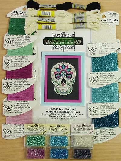 glendon place cross stitch sugar skull no 3 skeleton skull cross stitch ...