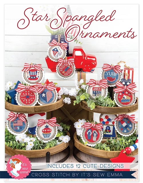 it's sew emma cross stitch star spangled ornaments stoney creek needlework