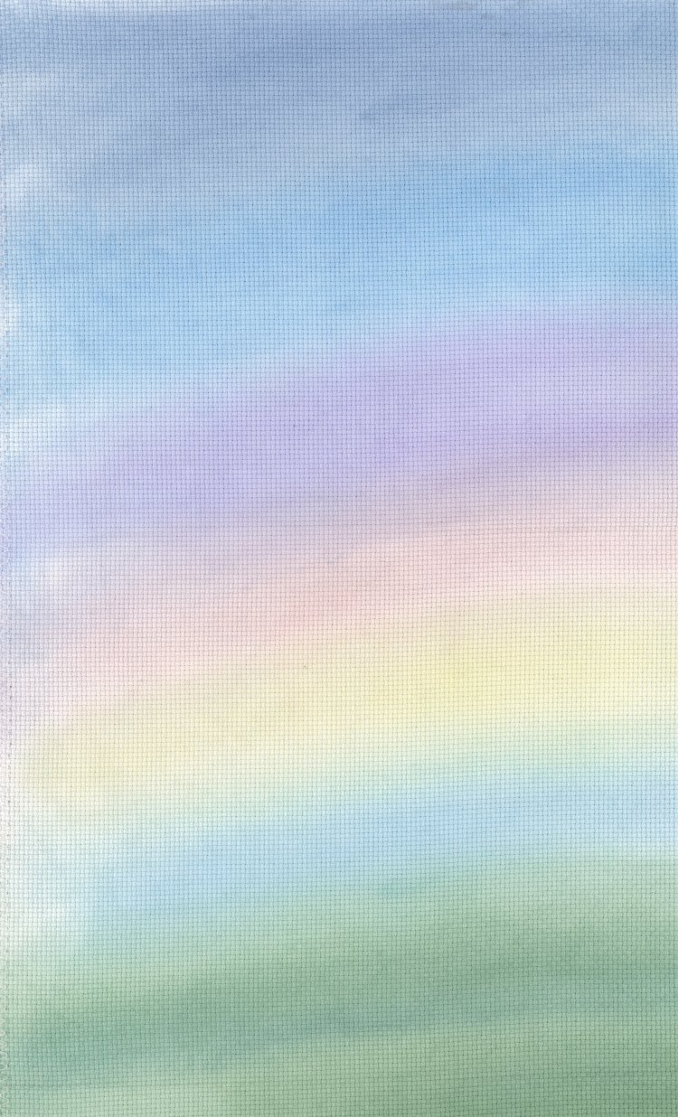 crossed wing collection over the rainbow linen cross stitch fabric