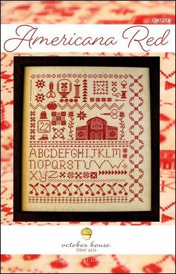 october house fiber arts cross stitch the americana red stoney creek ...