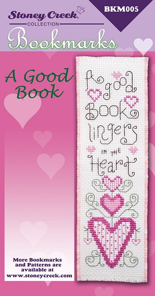 Stoney Creek cross stitch Bookmark Chart - A Good Book