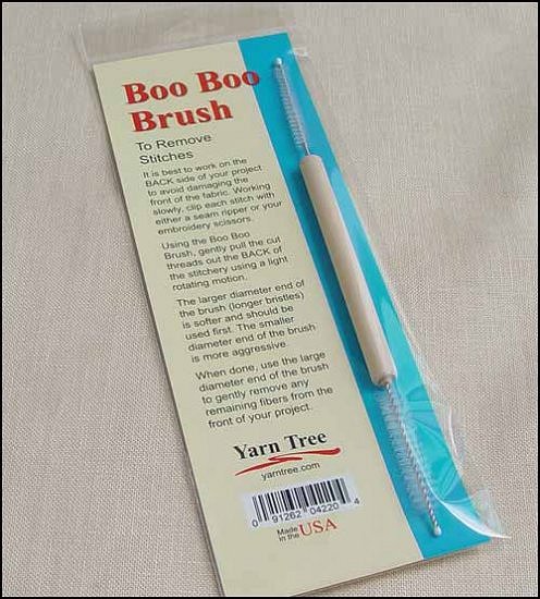 boo boo brush cross stitch mistake remove threads