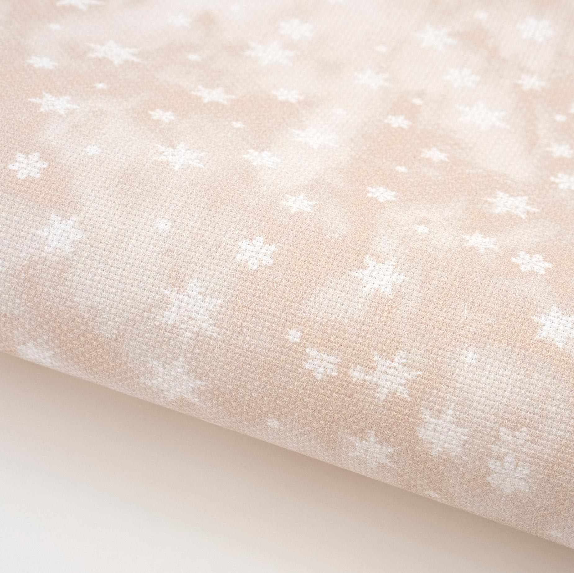 fabric flair cross stitch fabric tiny neutral snowflakes linen stoney ...