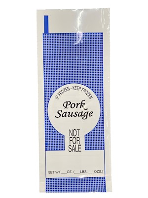 Printed Poly Ground Meat and Sausage Freezer Chub Bags